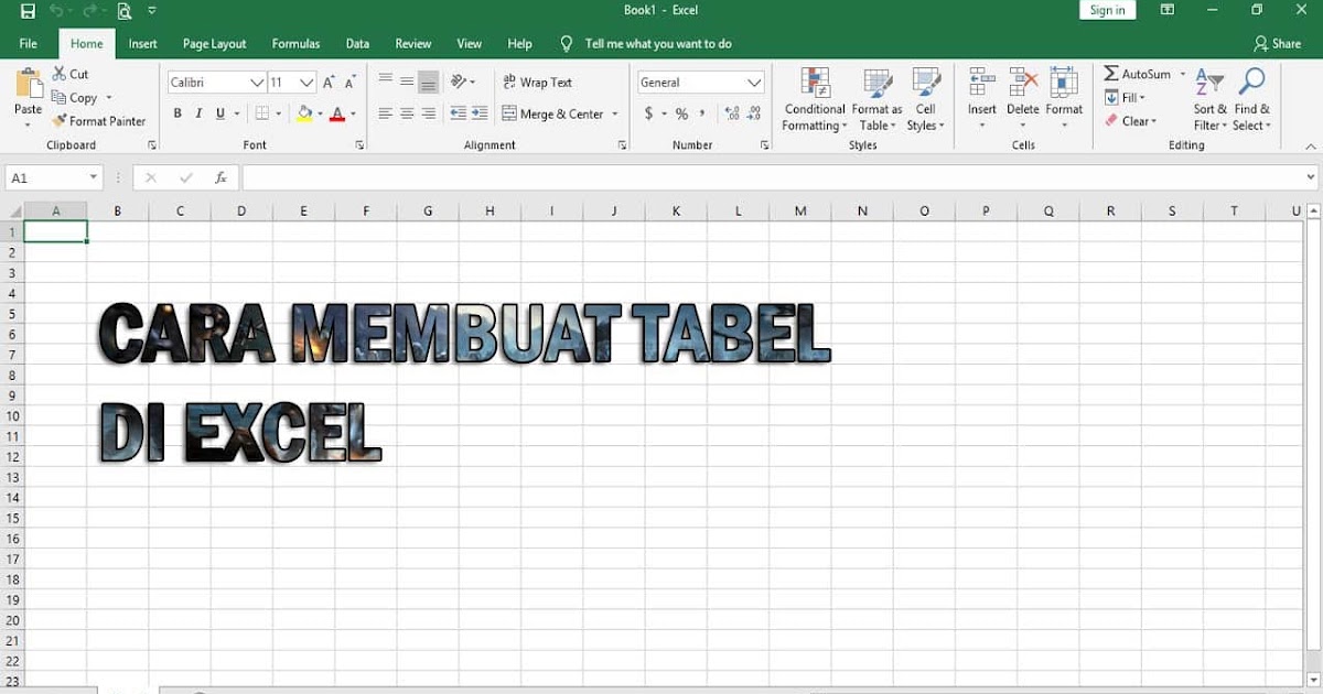 Cara Membuat Tabel Di Excel Dengan Cepat ~ Turumuru