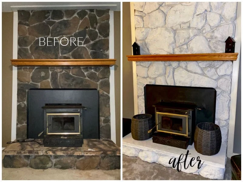 How to Update a Brick Fireplace with Chalk Paint - DIY Beautify ...