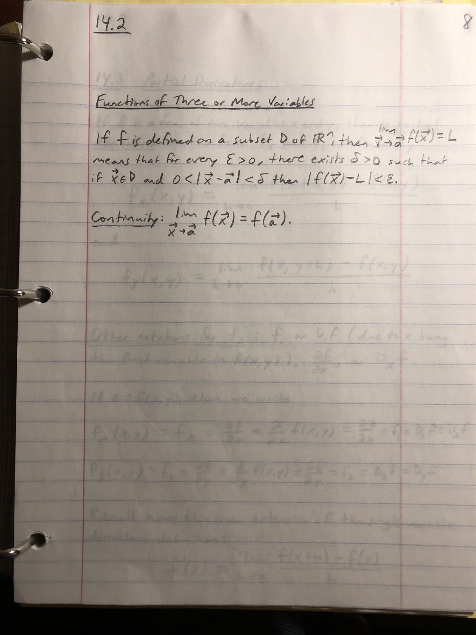 Professor Frank’s Math Blog: 14.2 Limits and Continuity Notes