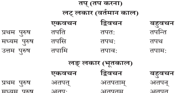 तप् धातु के रूप संस्कृत में – Tap Dhatu Roop In Sanskrit | HindiVyakran