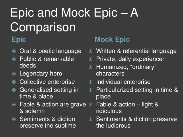 English Literature : What is the Difference between Epic and Mock Epic?