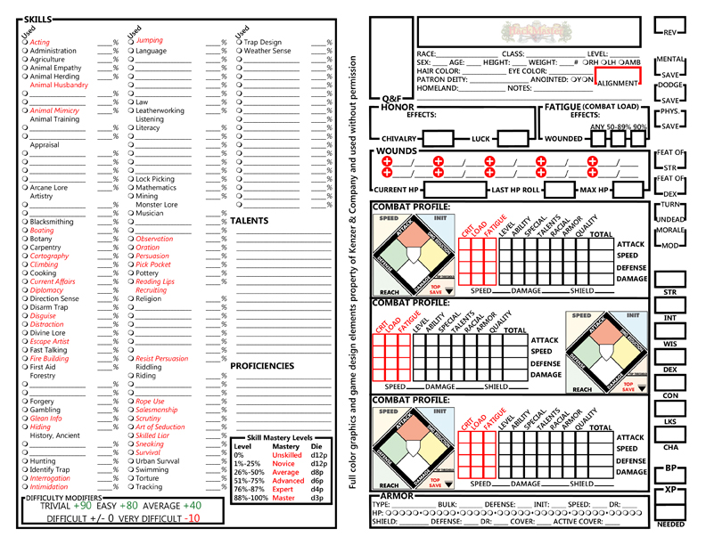 Not-So-Random Musings: HackMaster PC Sheet V1.0 is Done!