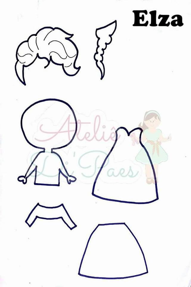 Eu Amo Artesanato: Princesa Elsa e Anna de Frozen em Eva com Molde