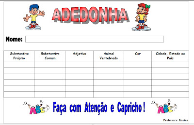 Laboratório Educativo: Vamos brincar de Adedonha?