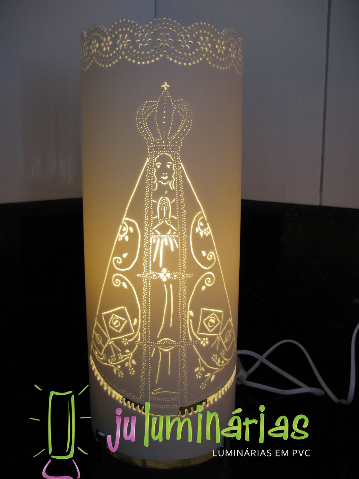 Ju Luminárias em PVC: Luminária em PVC - Nossa Senhora Aparecida ...