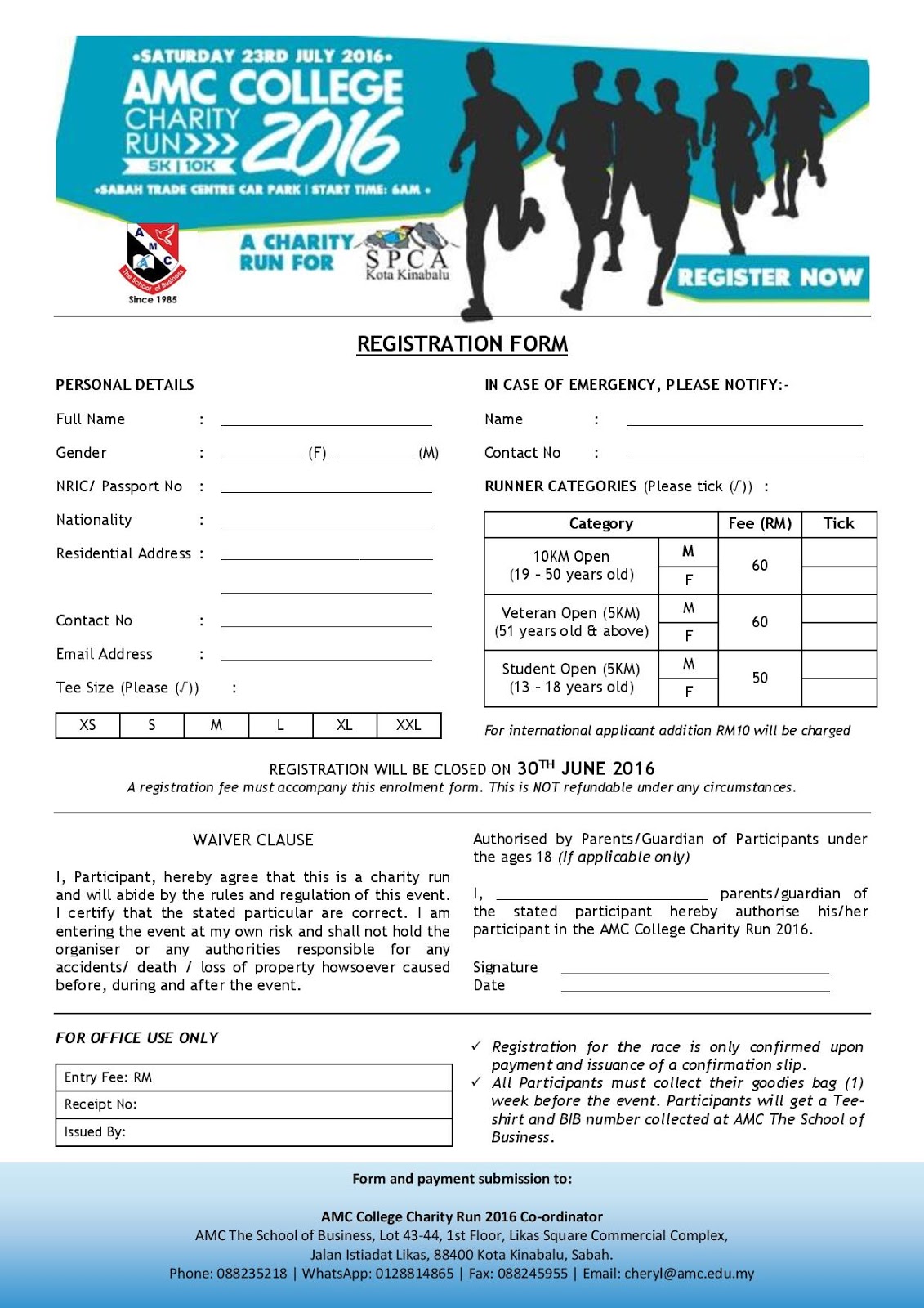 RUNNERIFIC: AMC COLLEGE CHARITY RUN 2016