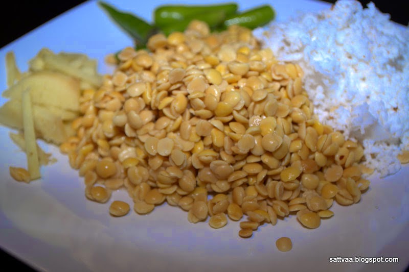 Sattvaa: Nuchinunde with hasi majjige huli (steamed lentil balls with ...