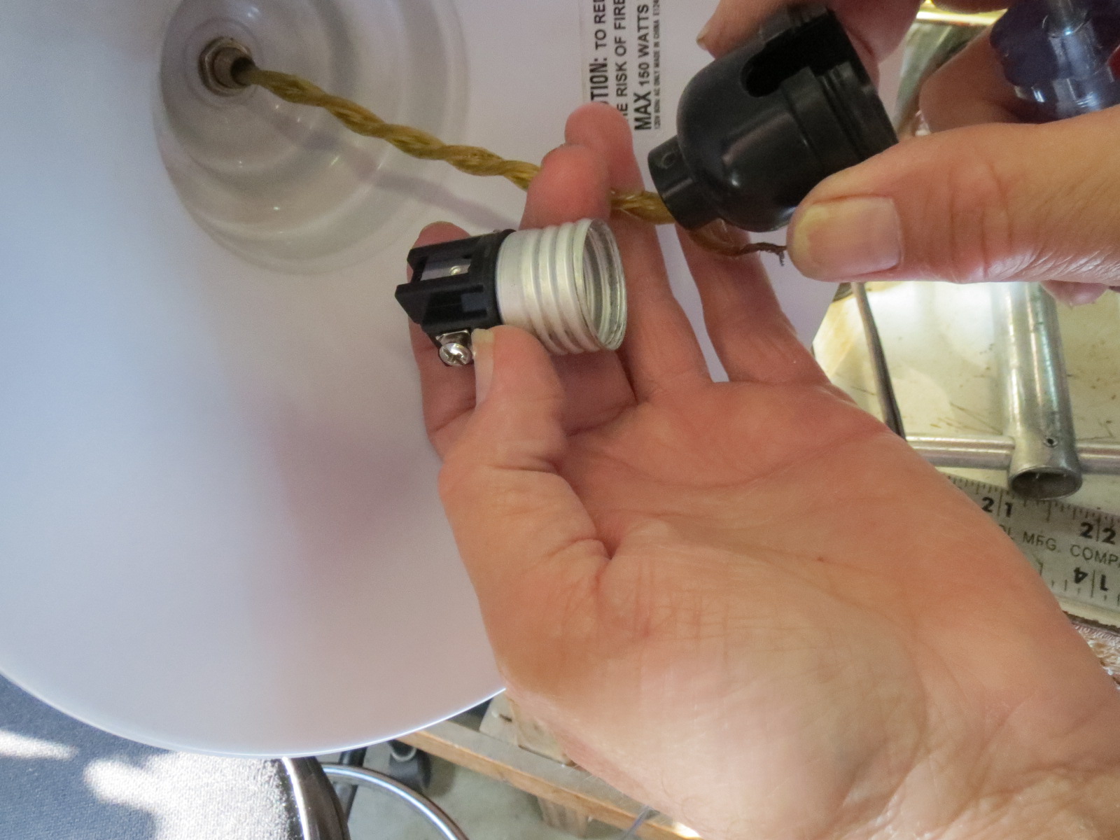 Lamp Parts and Repair | Lamp Doctor: Brass Floor Lamp With Plastic ...