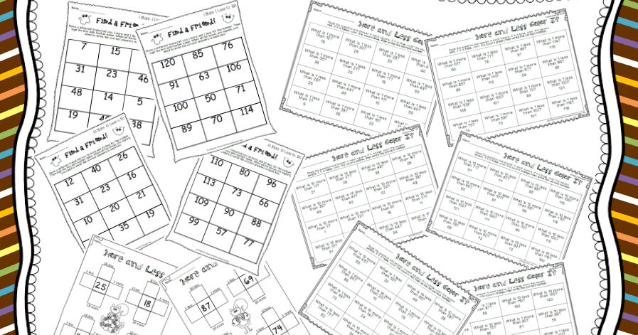 Peterson's Pad: More and Less Freebie and New Number Charts