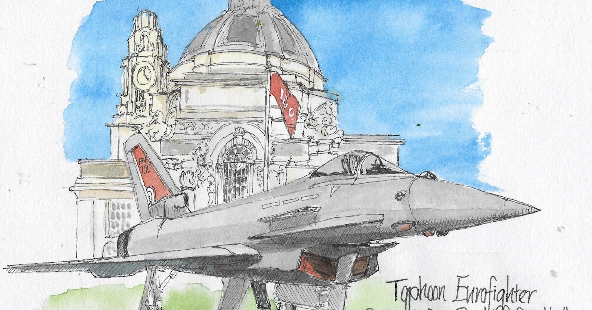 South Wales Urban Sketcher: One Sketch #55) RAF 100 celebrations ...