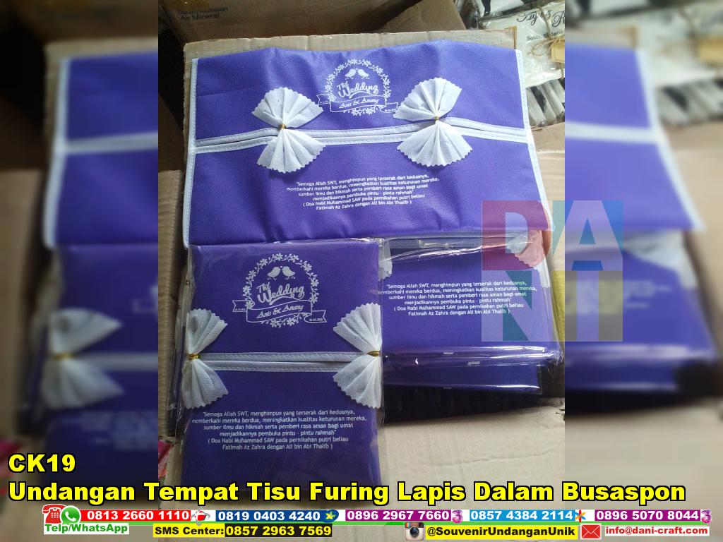 Undangan Tempat Tisu Furing Lapis Dalam Busa spon | Souvenir Pernikahan