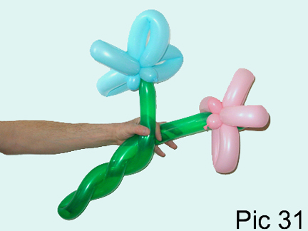 Balloon animals twisting instructions: How to make balloon flower bouquet