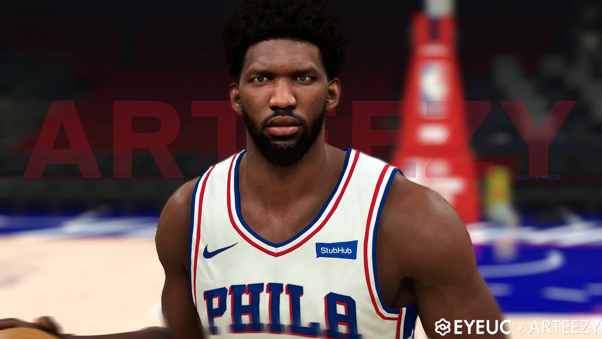 NBA 2K21 Joel Embiid Cyberface and Body Model by Arteezy