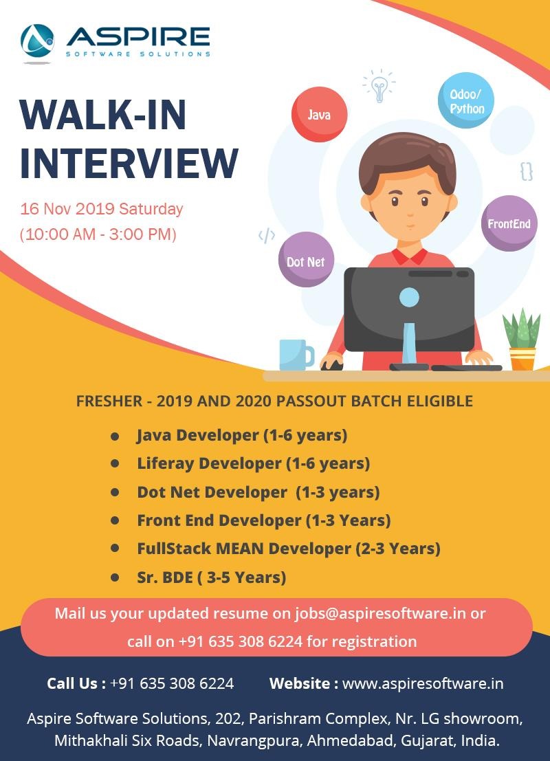 Aspire Software Solutions - Walk-In Interview on16th Nov 2019 for ...