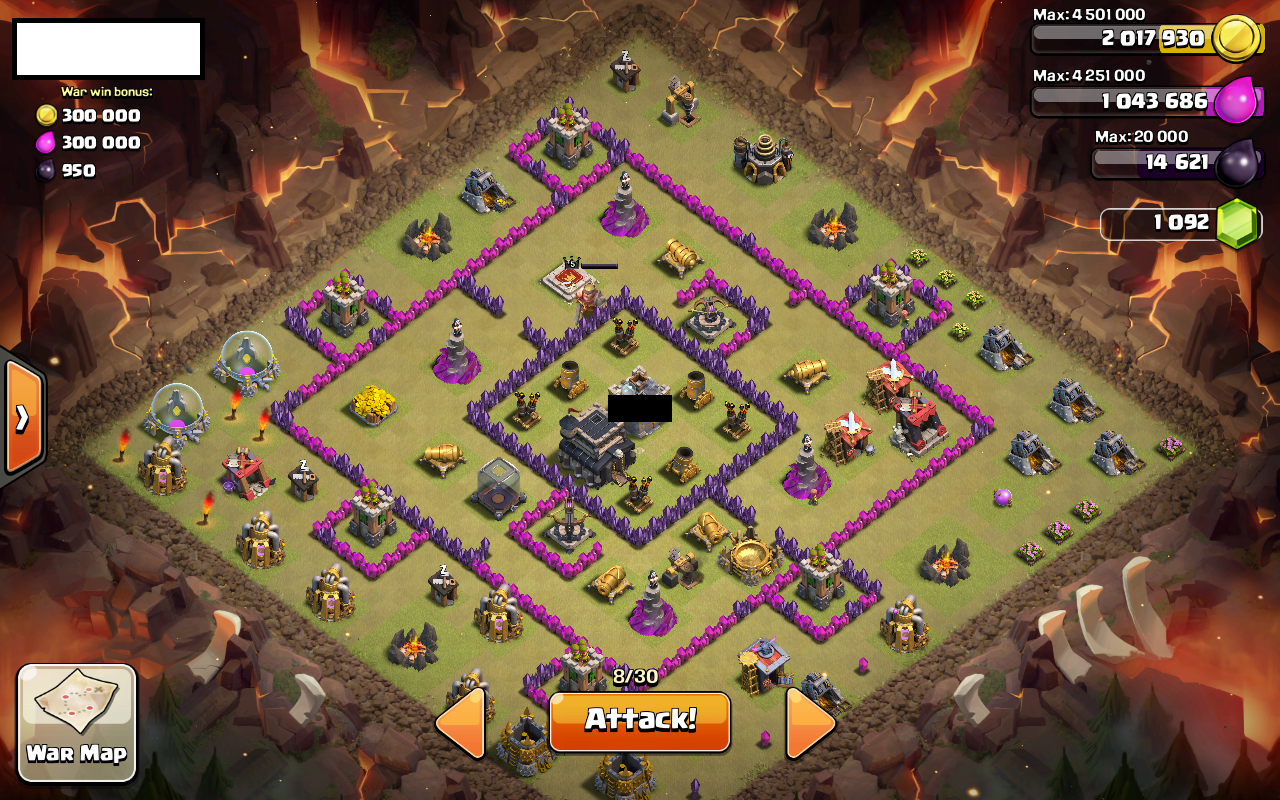 COC BASE 99: TH 9 War Base 2