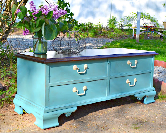 Heir and Space: A Vintage Lane Cedar Chest in Blue