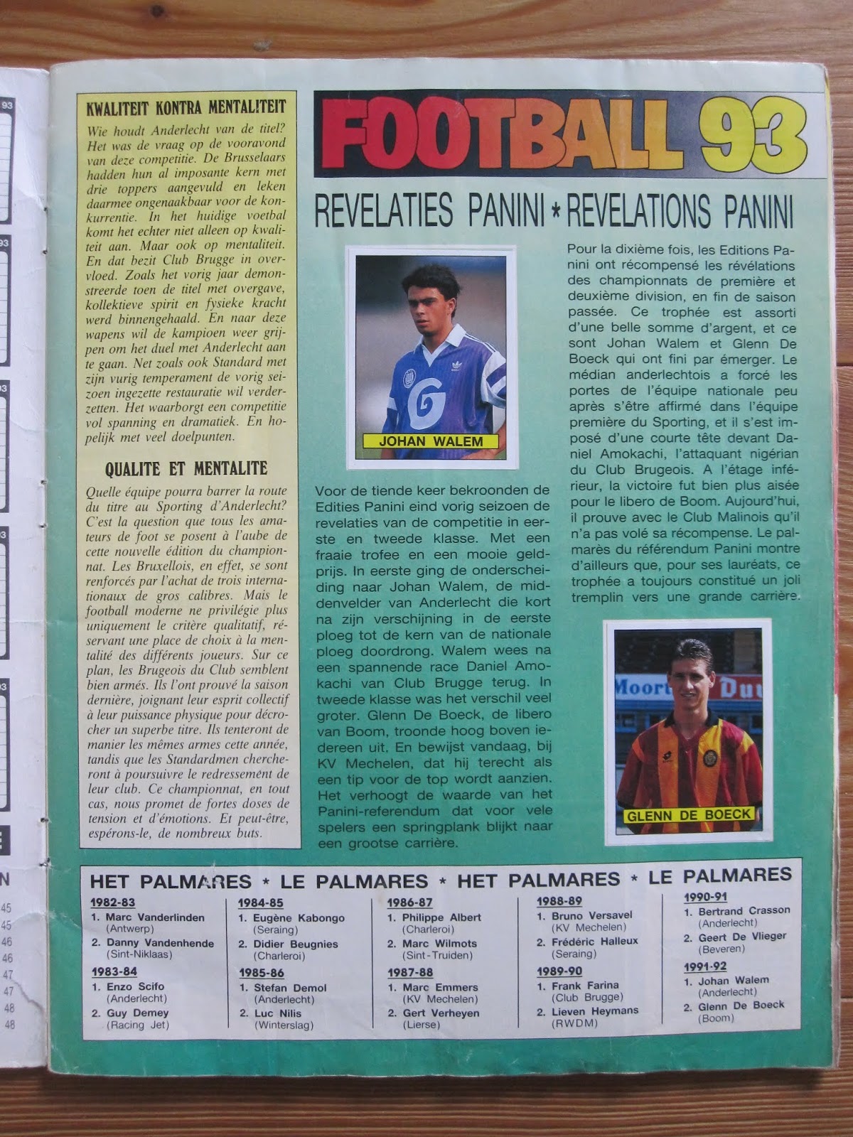 Only Good Stickers: Panini Football 93 (Belgium)