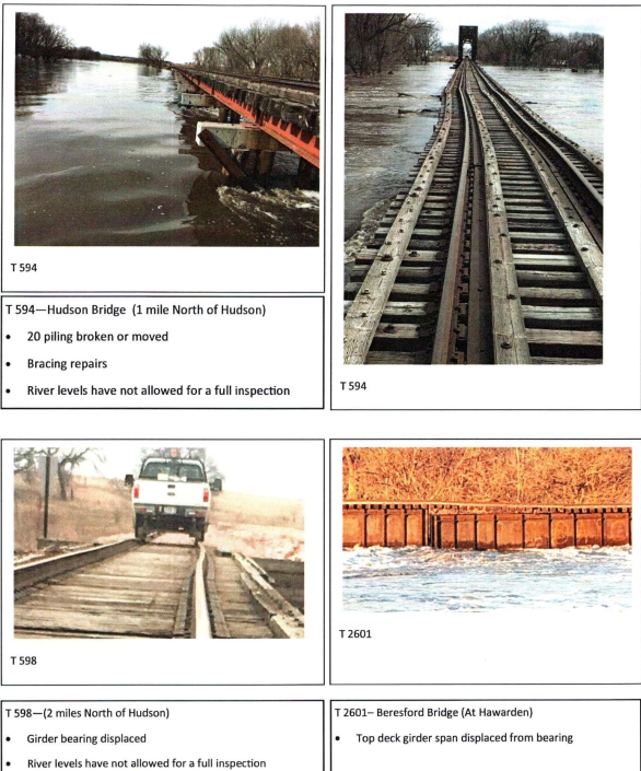 Industrial History: Flood of 2019:D&I/Milw Bridge Washouts by Big Sioux ...