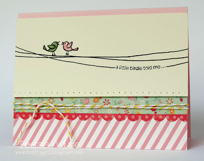 CRAFTY GIRL DESIGNS: Birds on the Wire Card