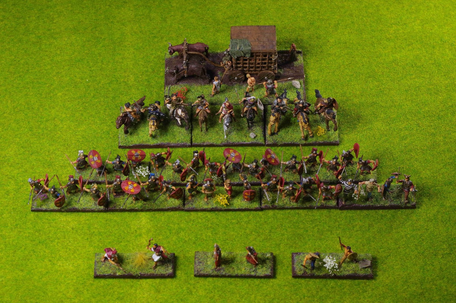 Mordred's miniatures: DBA II/49 Marian Romans - 1/72