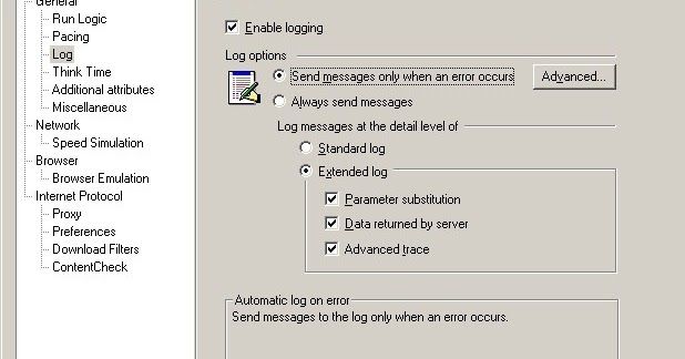 Performance Testing Runtime Settings Rts
