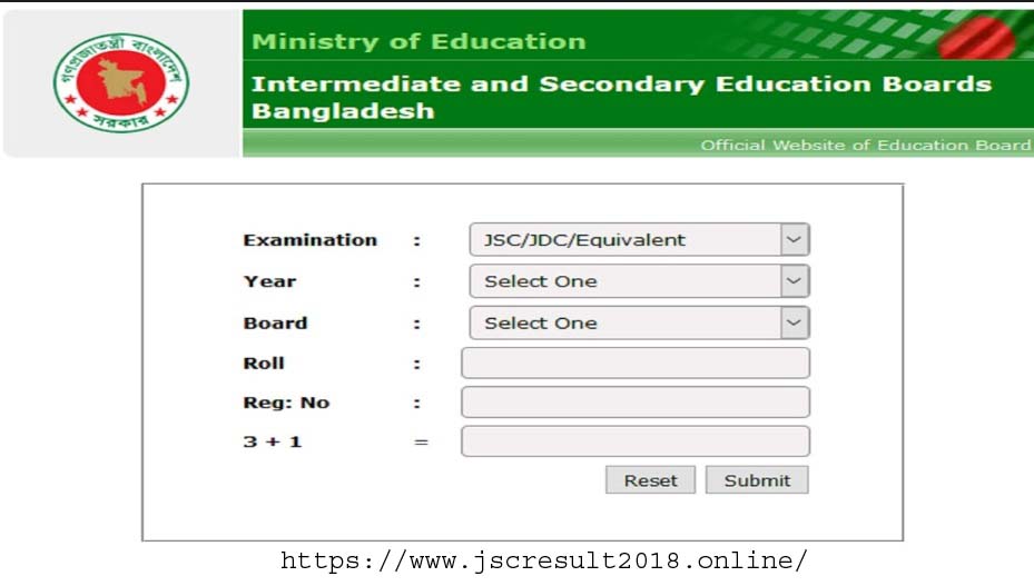JSC Result 2018 - JSC Exam Result 2018