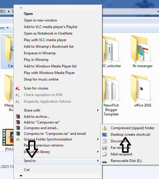 Folder shortcut