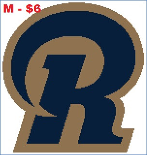 EASY PATTERNS: Los Angeles Rams cross-stitch pattern