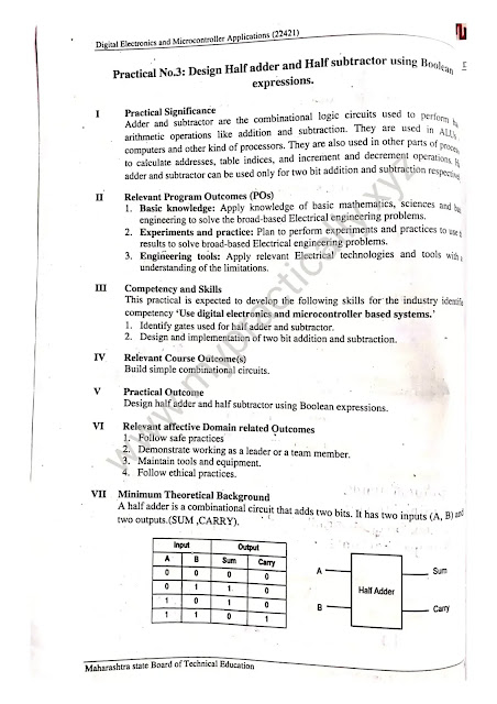 22421 Digital Electronics and Microcontroller Applications | DEM | Lab ...