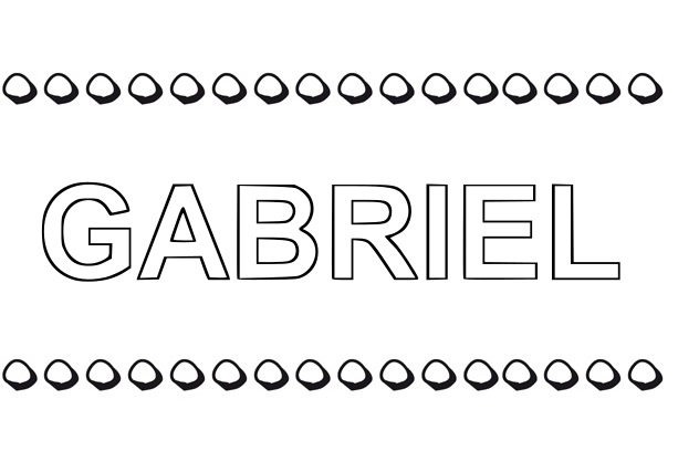 Blog de Biologia: Coloring Page First Name Gabriel