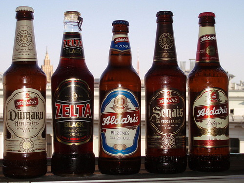 Паб «У Шаха»: Латвийское пиво: Aldaris и Livu alus