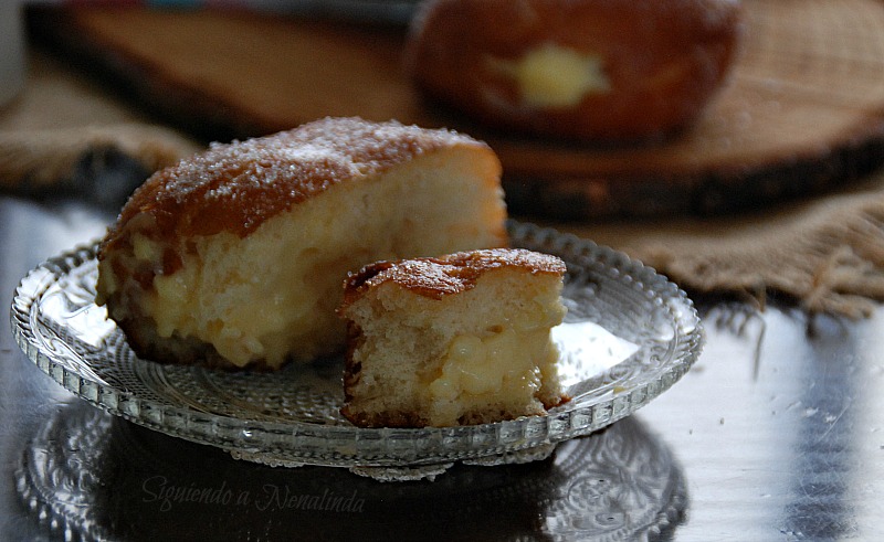 Siguiendo a Nenalinda: Berlinas de Crema Pastelera {con y sin Thermomix
