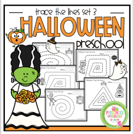 Halloween Trace the Lines Set 3 ~ Preschool Printables