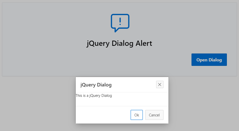 Creating a jQuery Dialog Alert in Oracle APEX