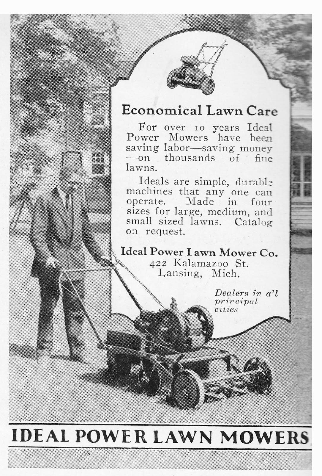 Progress is fine, but it's gone on for too long.: Lawn Mowing 1927 and 1928