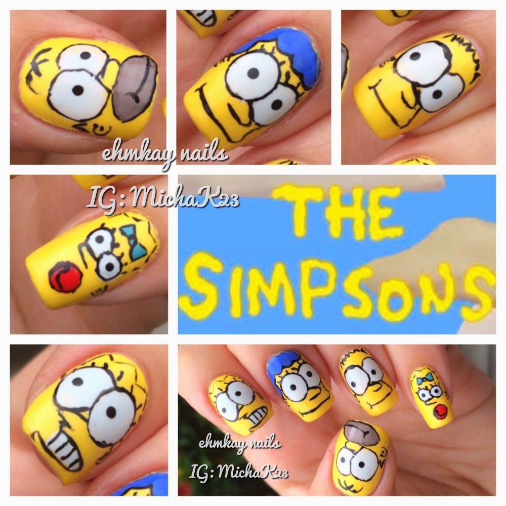 ehmkay nails: #EverySimpsonsEver Simpsons Nail Art Tribute