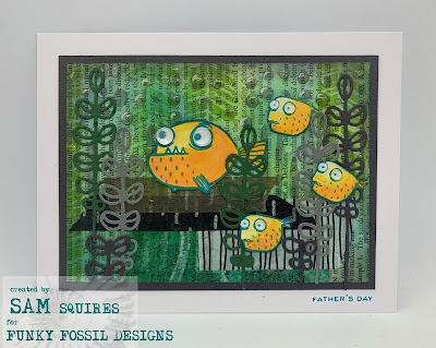 A Crafting Niche: Funky Fossil "Weird Fish" stamp set preview 1