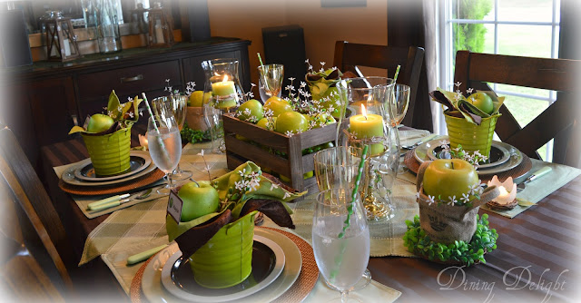 Dining Delight: Green Apple Tablescape