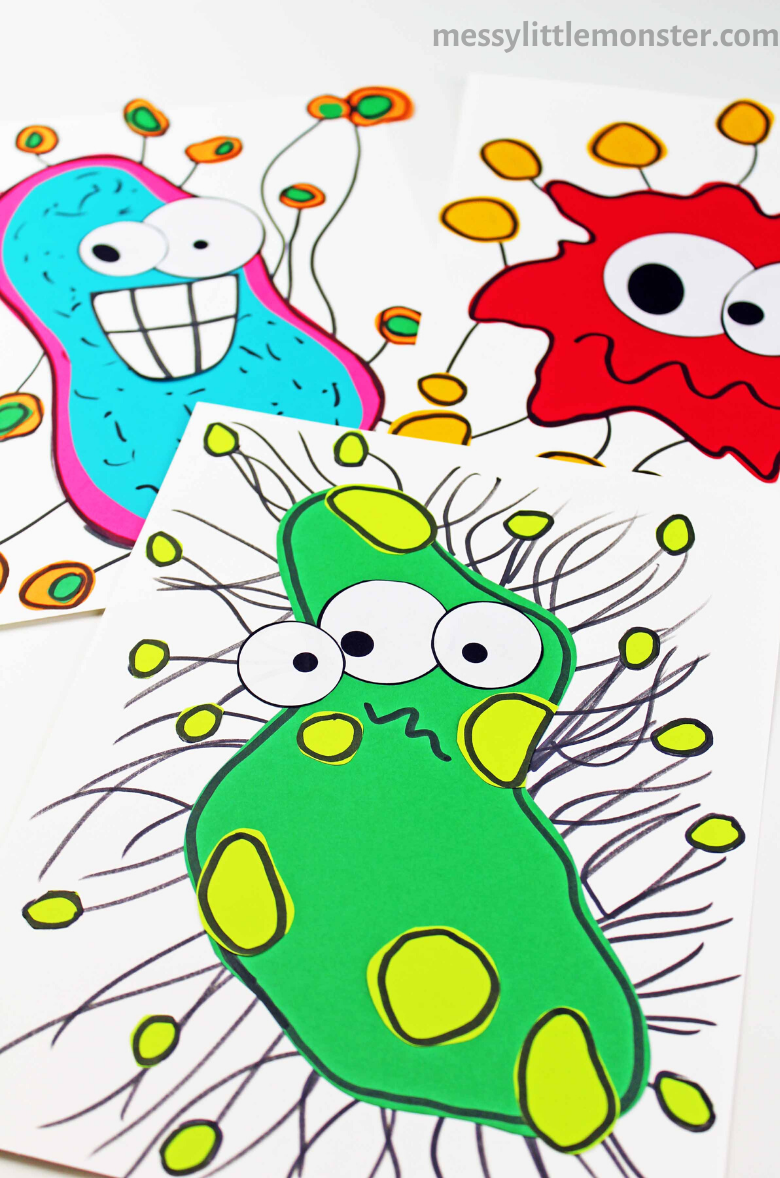 Germ Craft - a fun way to teach kids about germs. - Messy Little Monster