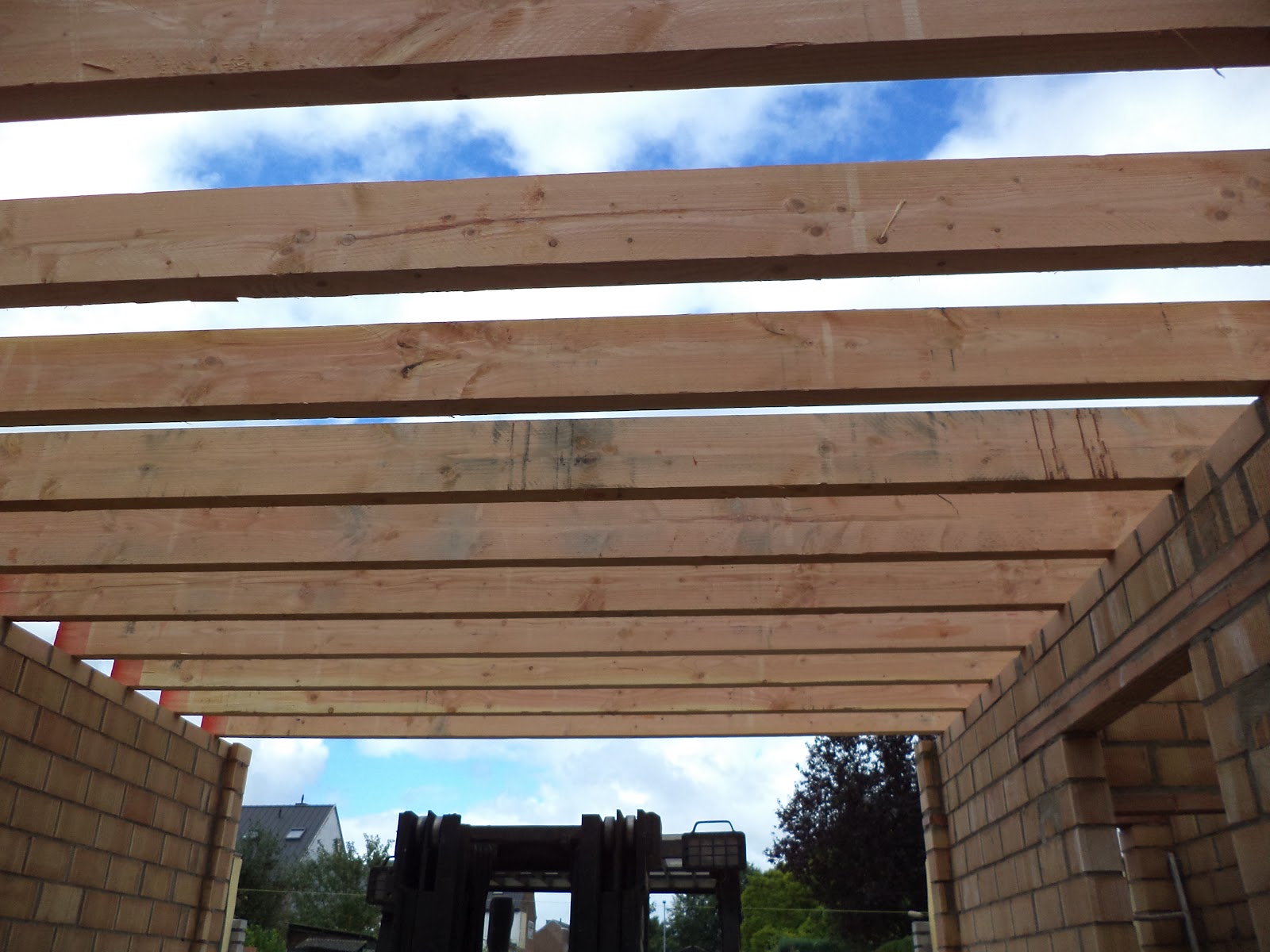 Verbouwing in Burst: Dakconstructie plat dak