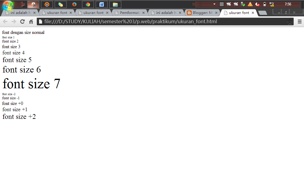 Ukuran Font ~ 私のキャンパス