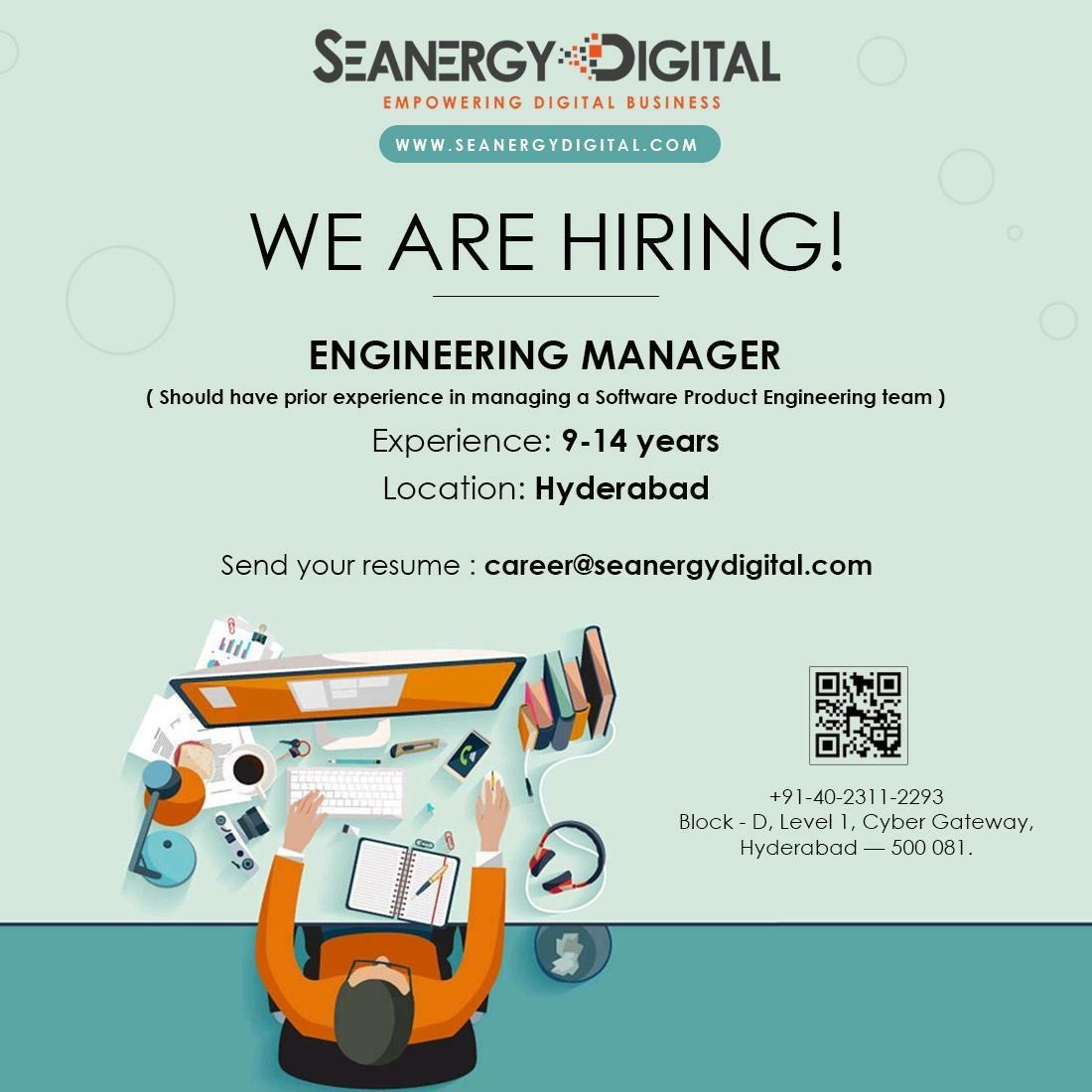 Seanergy Digital - Hiring Engineering Manager - JOB ALERTS HUB