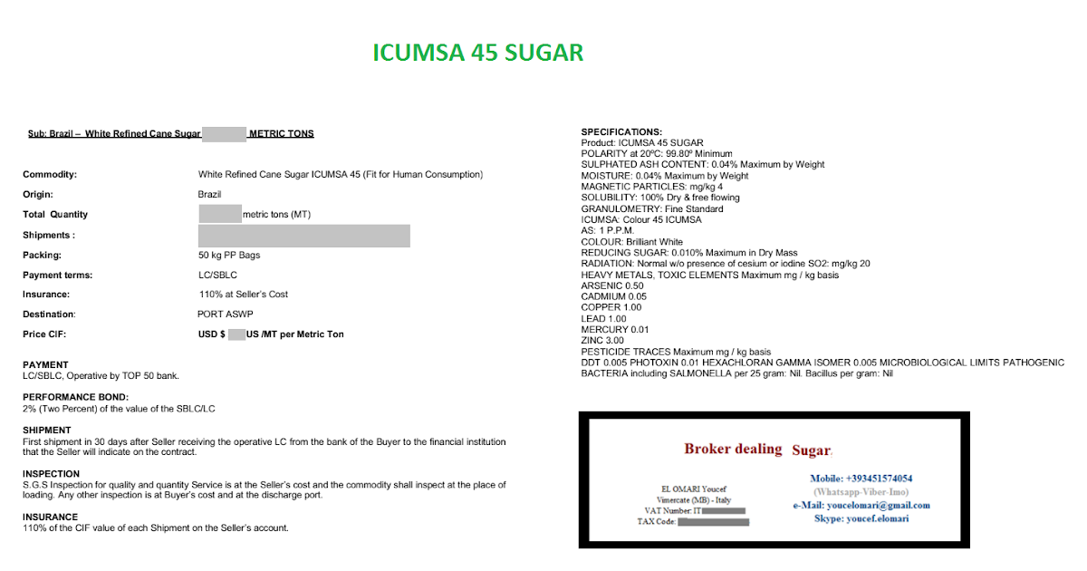 SUGAR Trading: ICUMSA 45 SUGAR