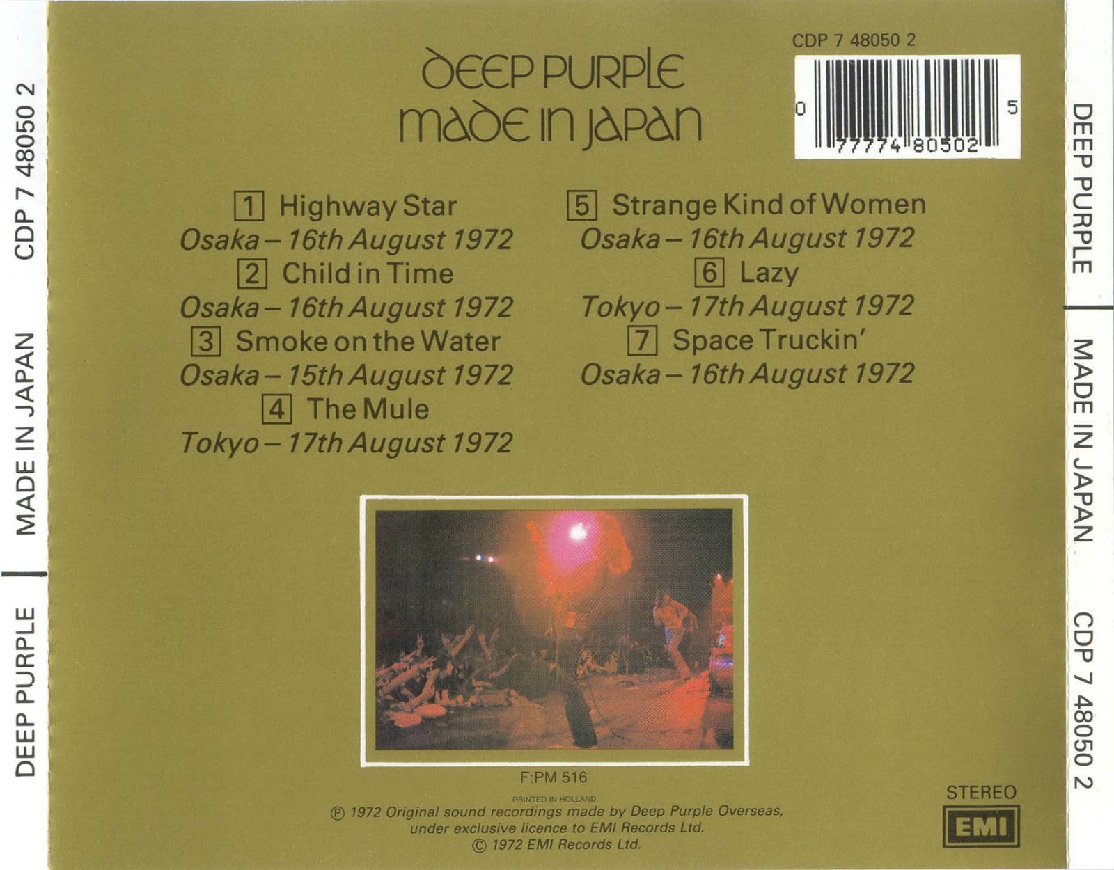 Gigadiscos: Deep Purple: Made in Japan (1972)