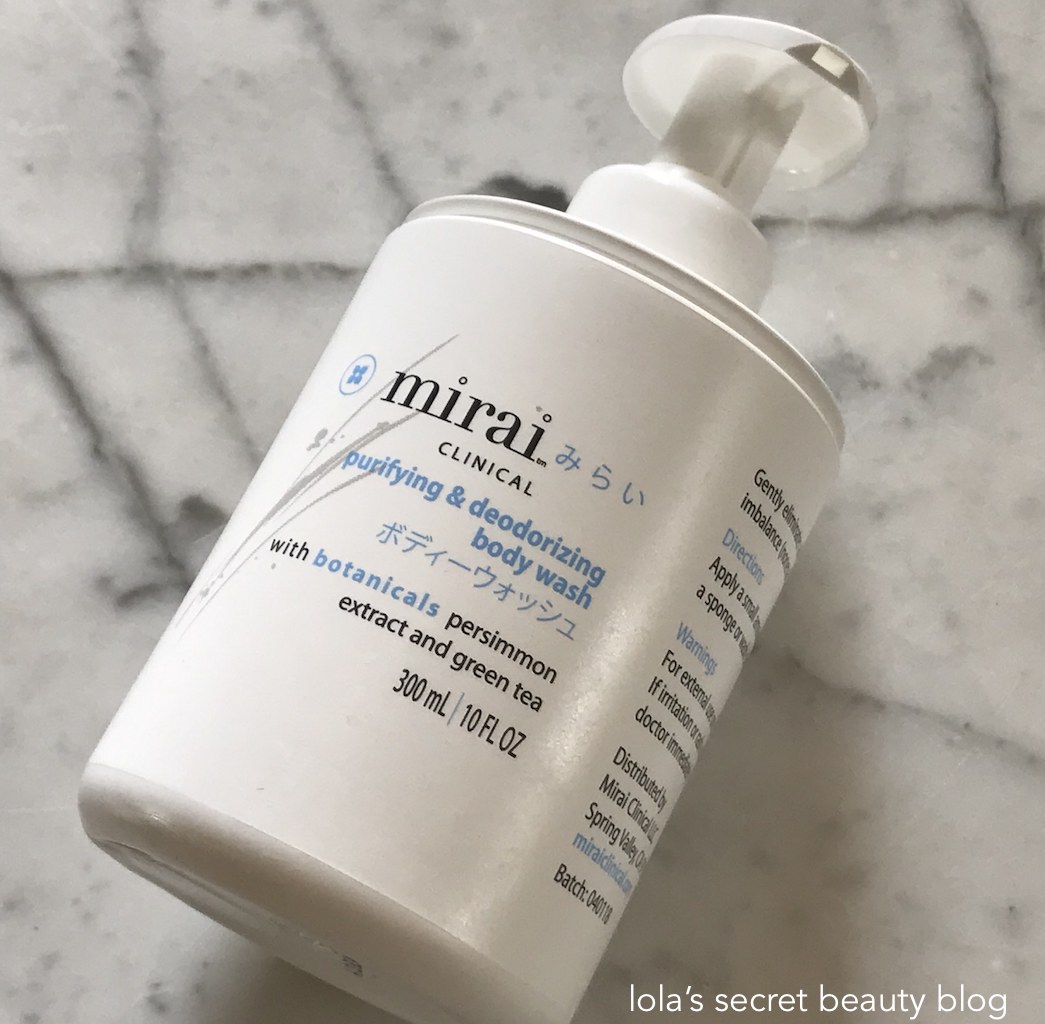 lola's secret beauty blog: Mirai Clinical Formula Purifying Body Care ...