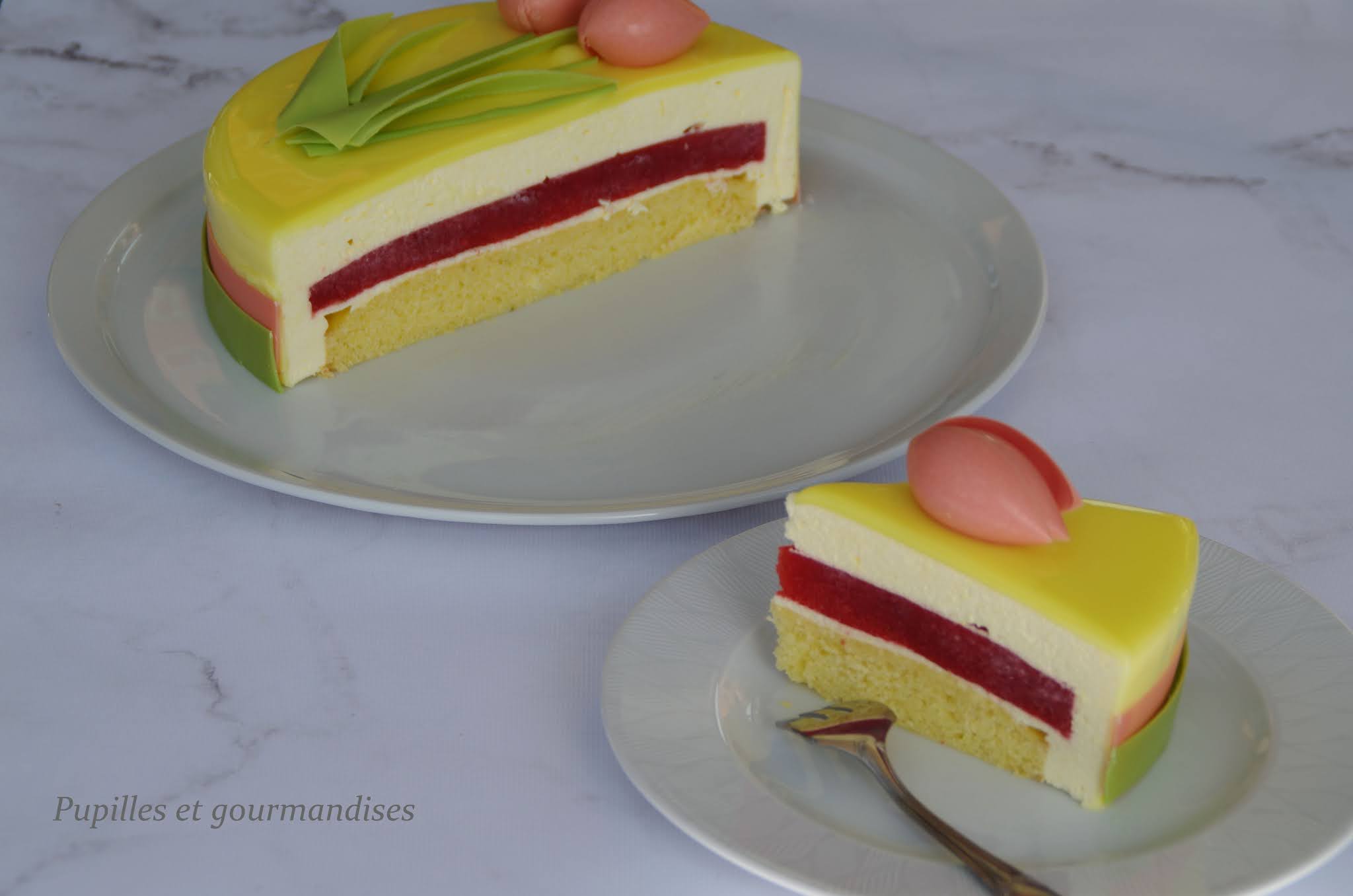 Entremets citron & fraise