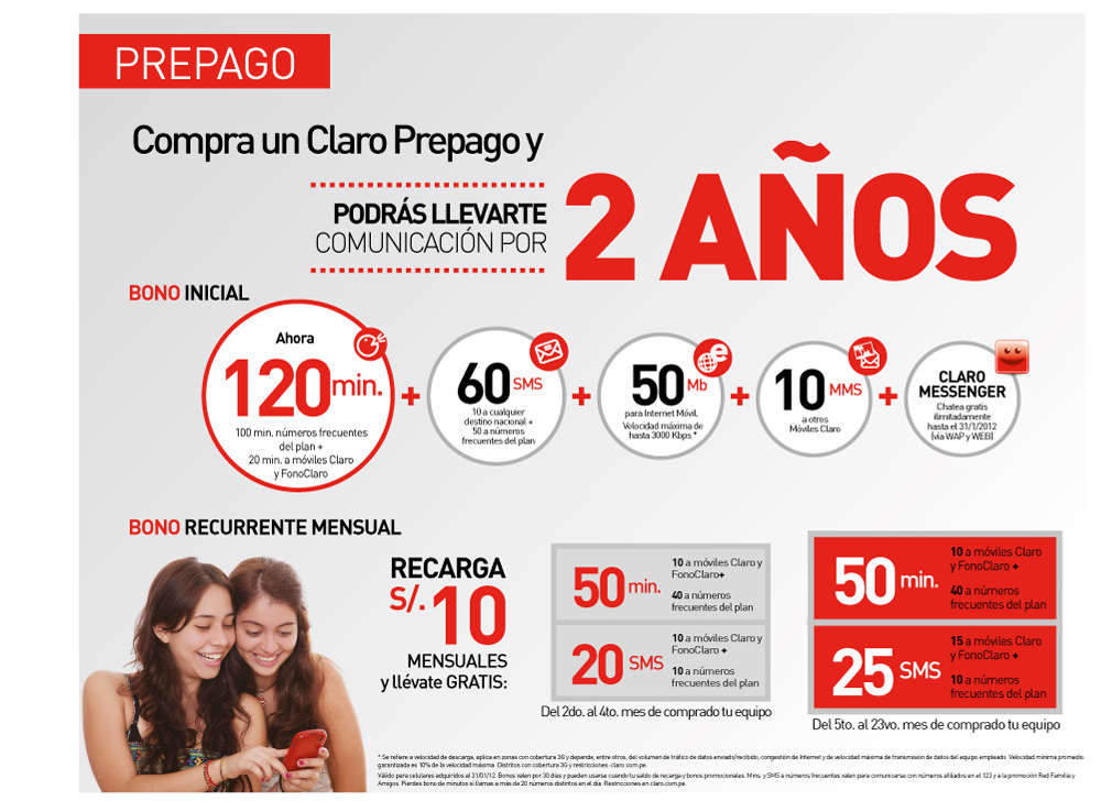 CLARO QUE TIENES MAS: Equipo Prepago en Claro