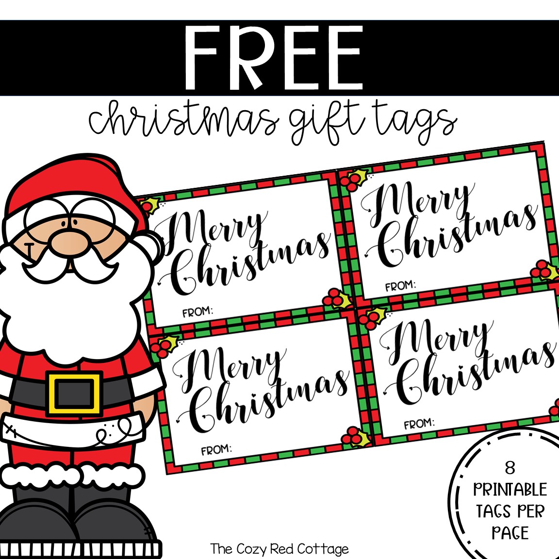 The Cozy Red Cottage: Free Christmas gift tags