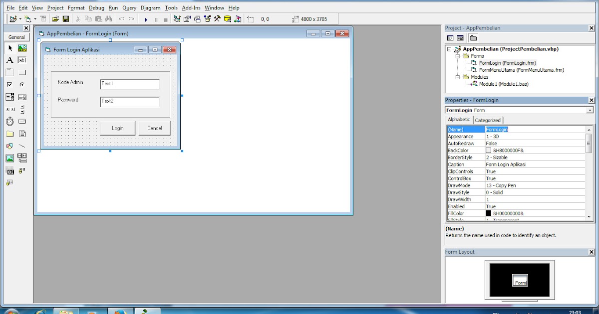 Membuat Koding Logout Aplikasi Pembelian Vb 6.0 - TUTORIAL VB.NET DAN ...