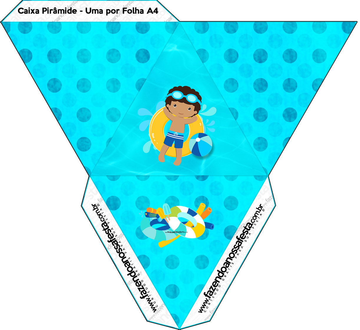 Brunette Boy Pool Party: Free Printable Boxes. - Oh My Fiesta! in english
